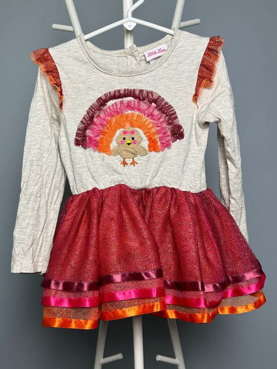 Little Lass | Dresses | Little Lass Thanksgiving Dress And Pants Outfit ...